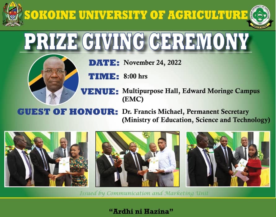 Watch: Prize Giving Ceremony-24-11-2022 | Sokoine University of Agriculture